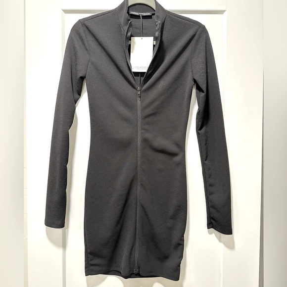 naked wardrobe | Dresses | Full Zip Mock Neck Mini Dress S | Poshmark